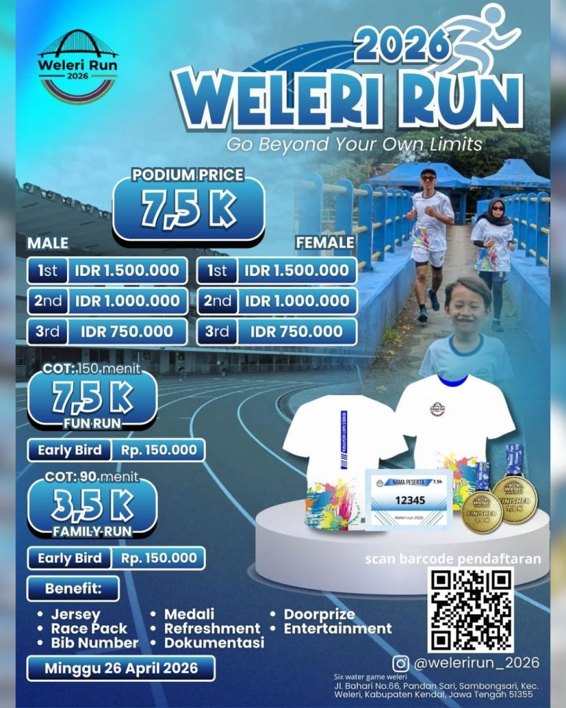 Weleri Run 2026 | Kendal, Jawa Tengah - JadwalLari.id